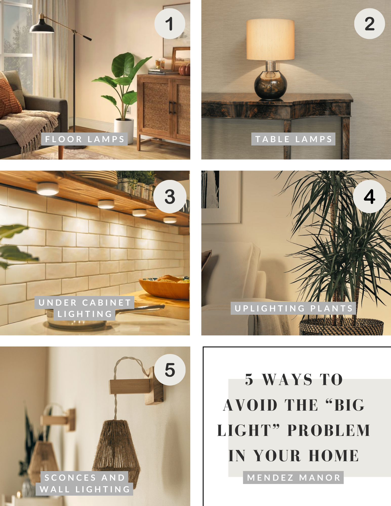 5 Ways to Avoid the "Big Light" Problem - Mendez Manor